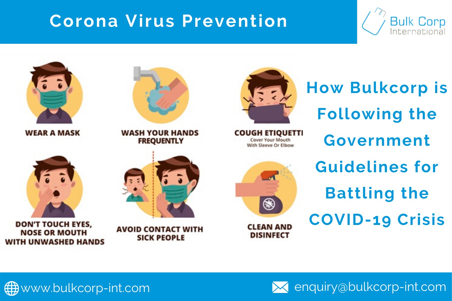 How Bulkcorp is Following the Govt Guidelines for Battling the COVID-19